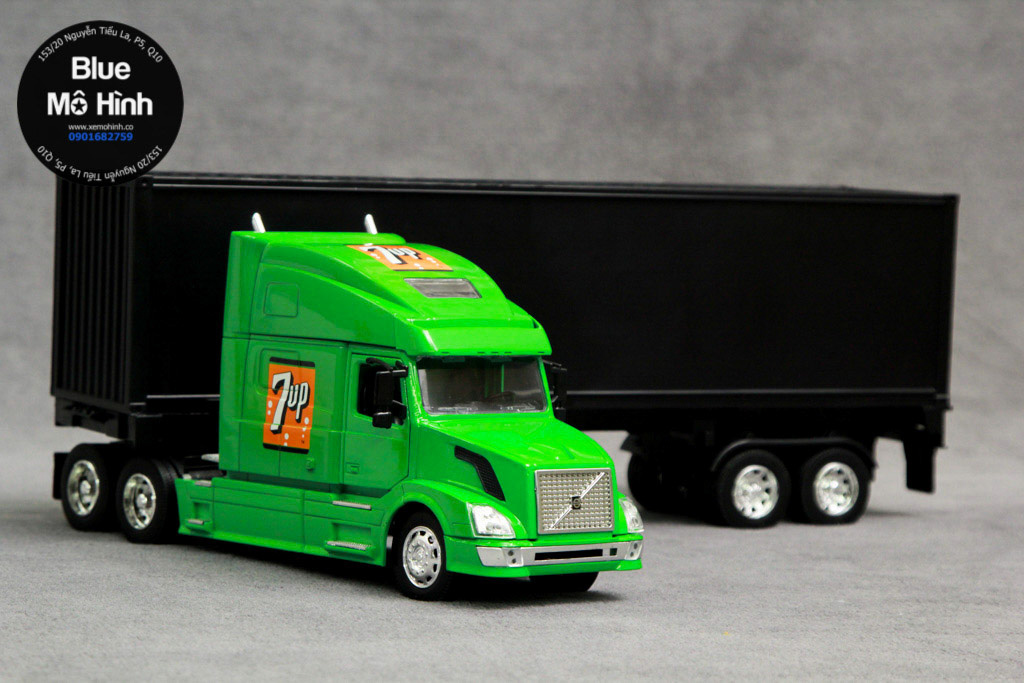 Xe mô hình container xe đầu kéo Volvo 7 Up 1:32 - Blue Mô Hình