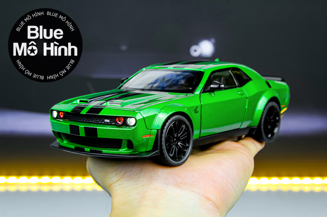 Xe mô hình Dodge Challenger SRT Hellcat 1:24 - Blue Mô Hình
