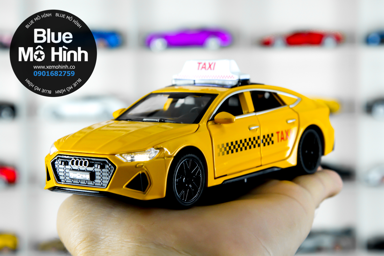 Xe mô hình Taxi Audi RS7 Sedan 1:32 - Blue Mô Hình