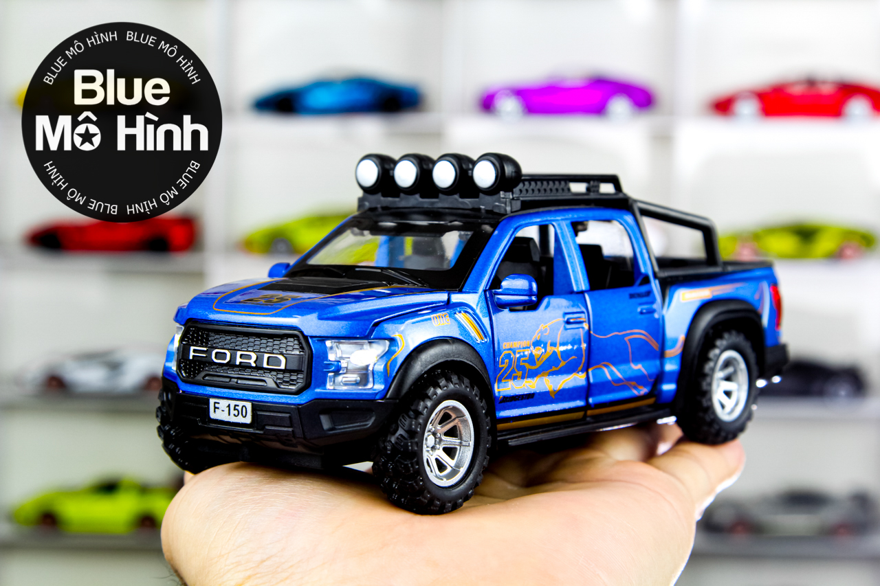 Xe mô hình Ford F150 Raptor MT Pickup bán tải 1:32 - Blue Mô Hình