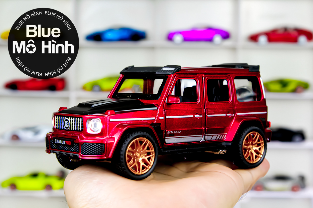 Xe mô hình Mercedes G63 Brabus 700 SUV 1:32 sáng đèn và âm thanh - Blue Mô Hình
