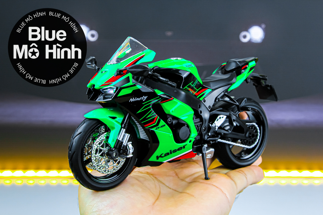 Xe mô hình mô tô Kawasaki Ninja ZX10R 1:12 - Blue Mô Hình