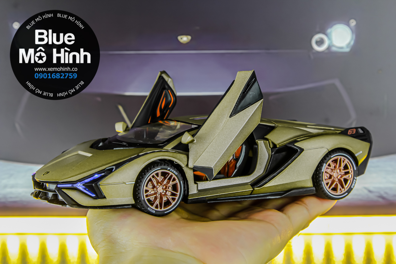 Xe mô hình Lamborghini Sian 1:24 - Blue Mô Hình