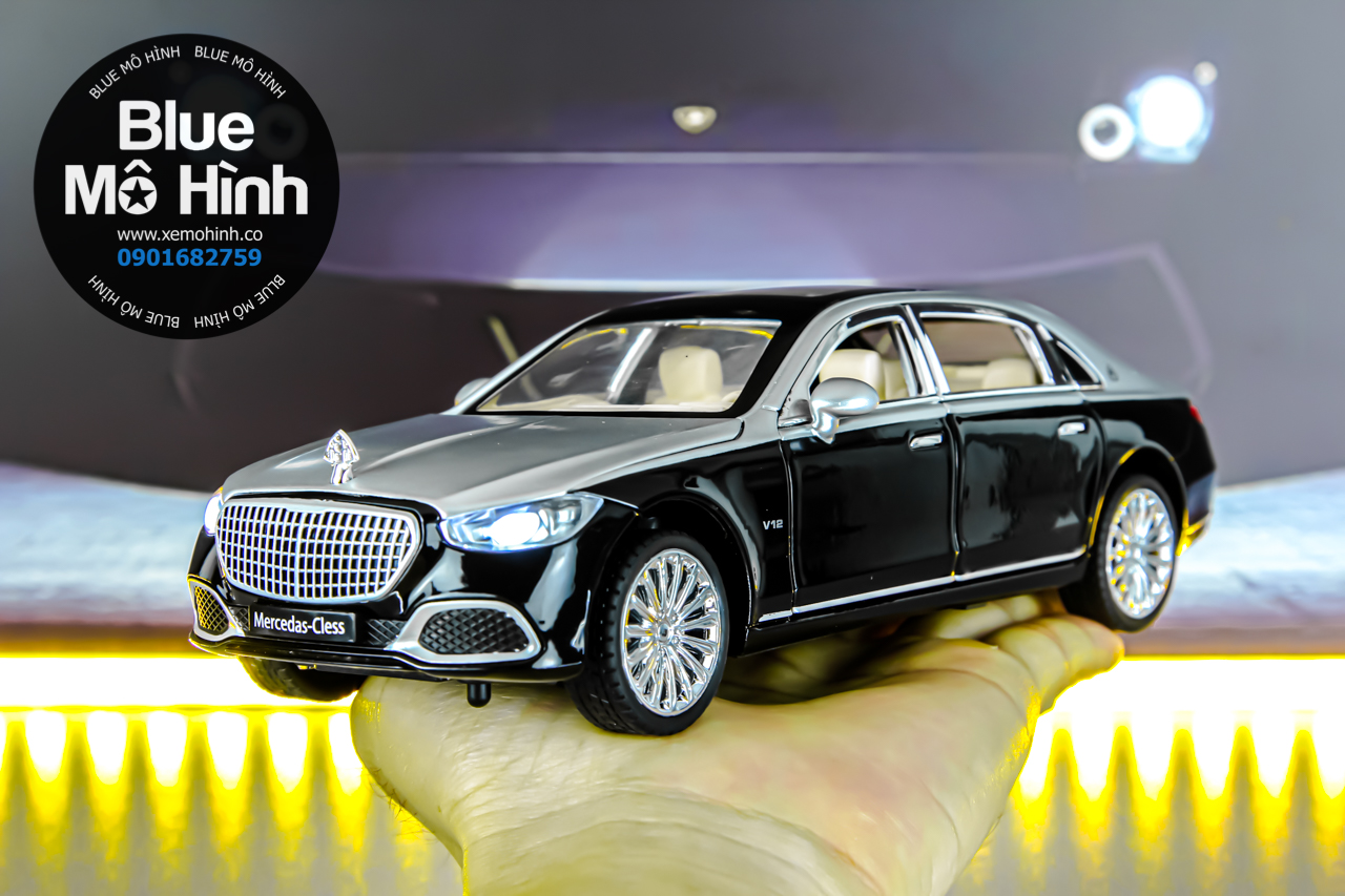 Mô hình xe sedan Mercedes Maybach S680 1:24 - Blue Mô Hình