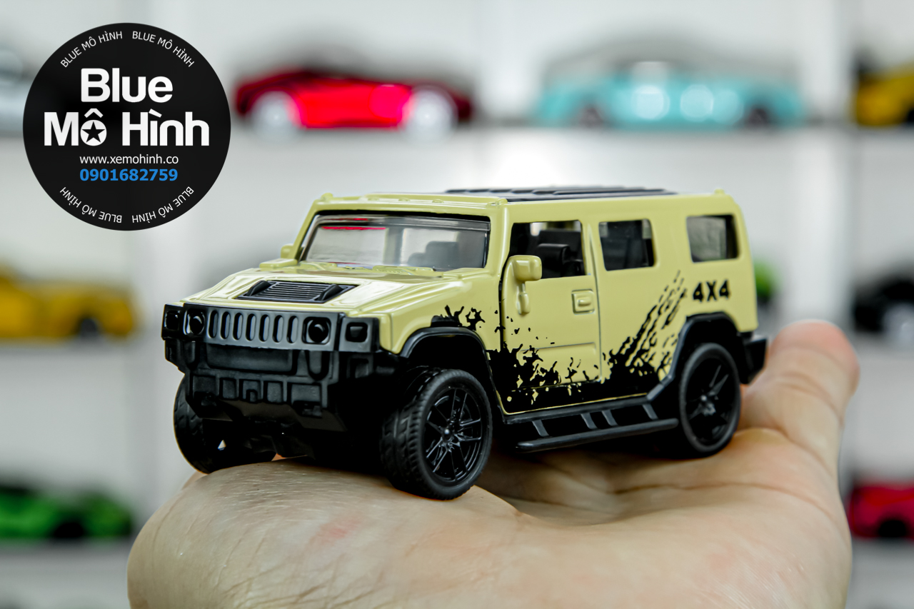 Mô hình xe Hummer H2 1:43 Vàng nhạt bằng kim loại - Blue Mô Hình