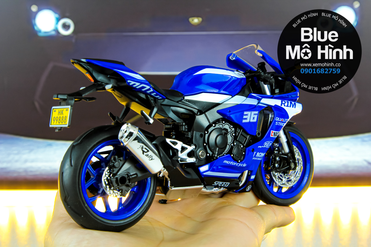 Xe mô hình mô tô Yamaha R1M 1:12 - Blue Mô Hình