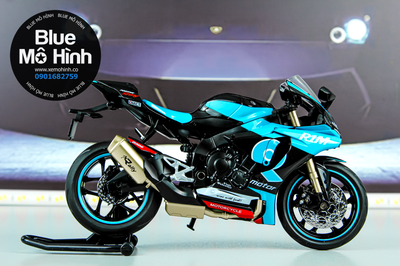 Xe mô hình mô tô Yamaha R1M 1:12 - Blue Mô Hình