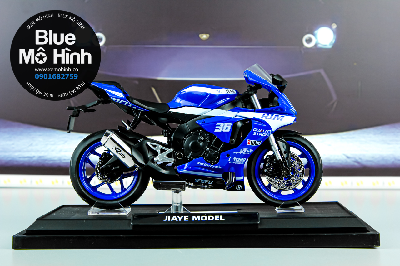 Xe mô hình mô tô Yamaha R1M 1:12 - Blue Mô Hình