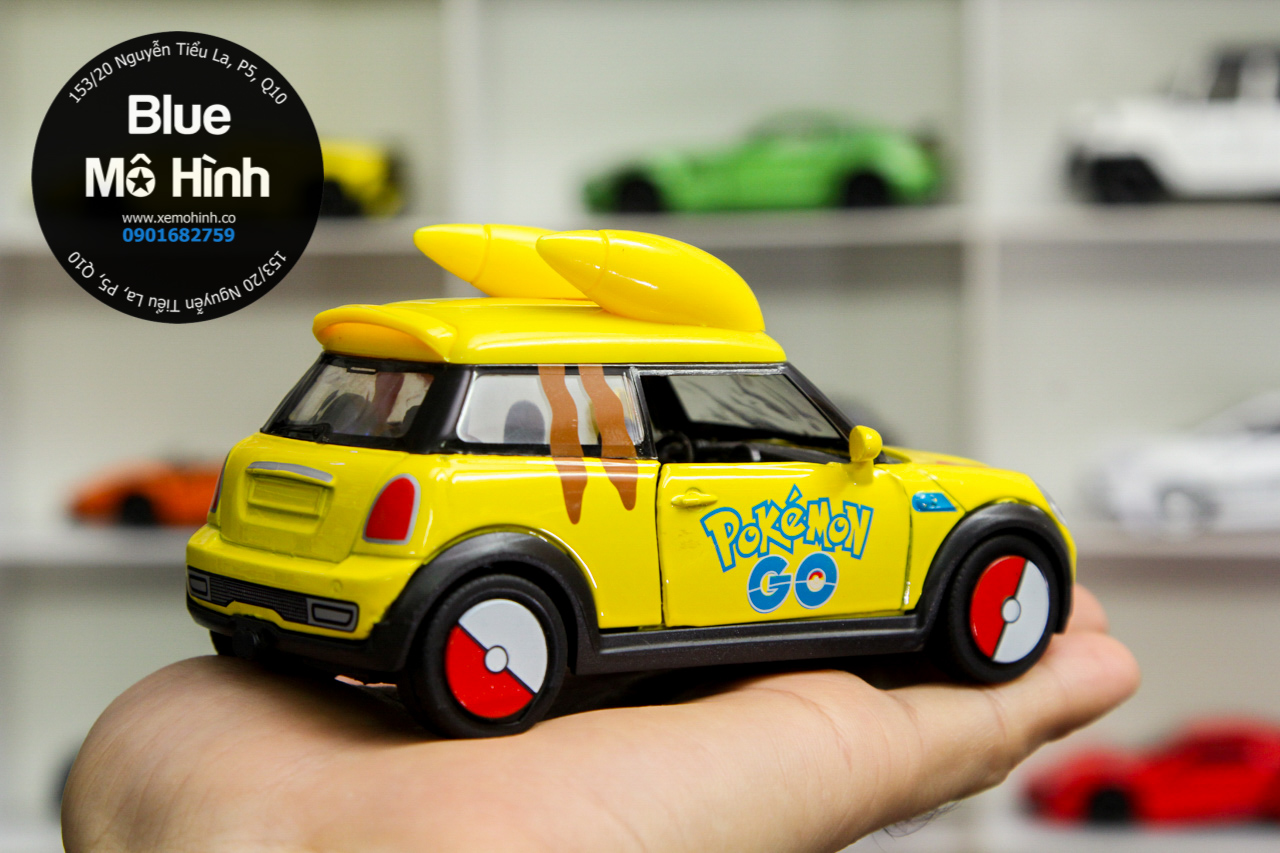 Xe mô hình Mini Cooper Pokemon Pikachu tỷ lệ 1:36 - Blue Mô Hình