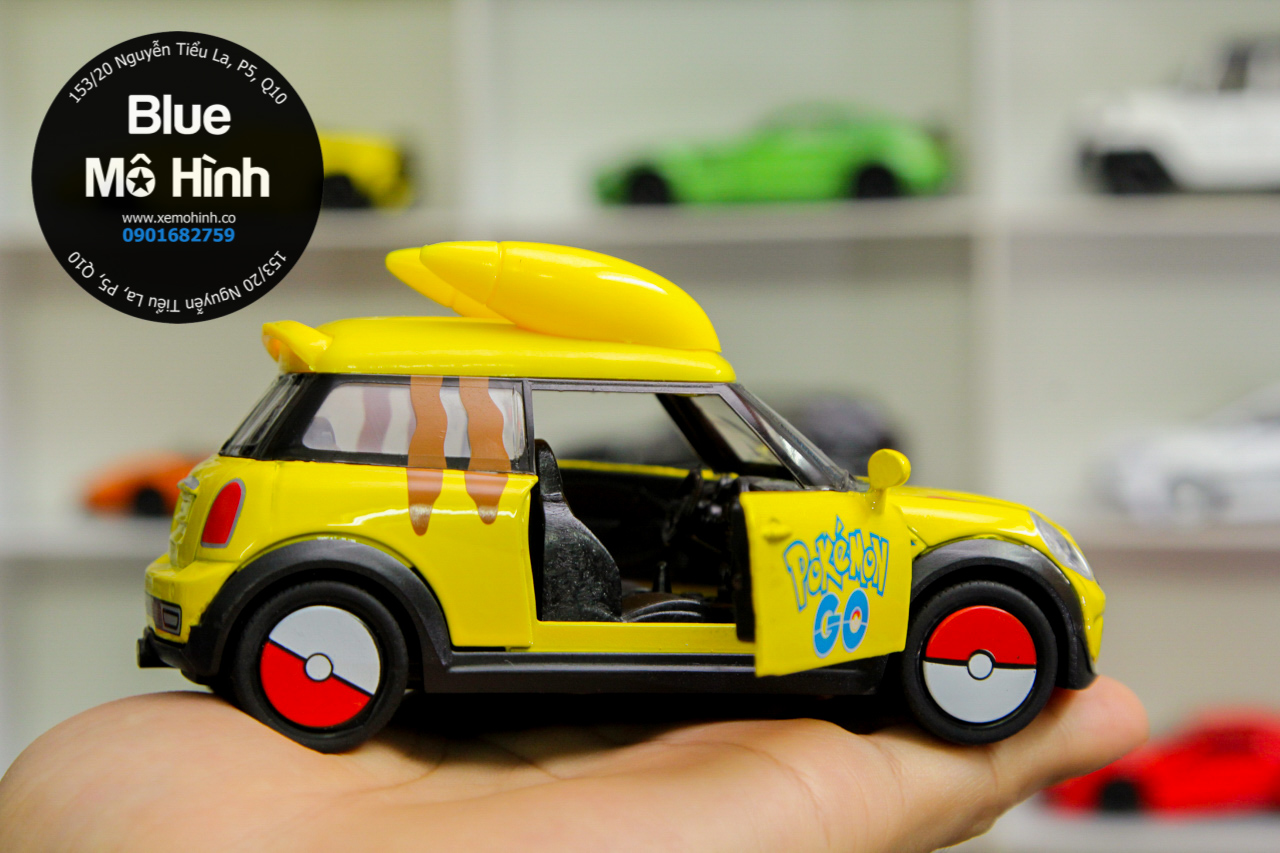 Xe mô hình Mini Cooper Pokemon Pikachu tỷ lệ 1:36 - Blue Mô Hình