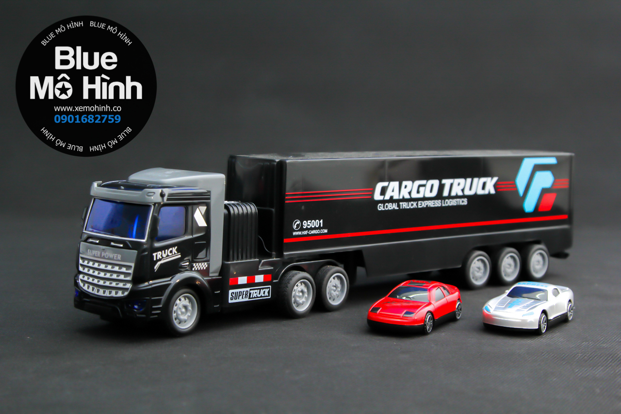 Đồ chơi xe điều khiển từ xa xe đầu kéo container Cargo Truck - Blue Mô Hình