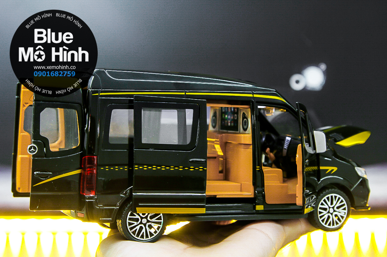 Xe mô hình Mercedes MPV Vclass 1:24 - Blue Mô Hình