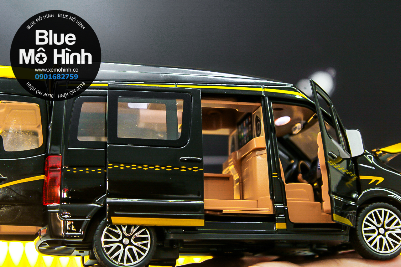 Xe mô hình Mercedes MPV Vclass 1:24 - Blue Mô Hình