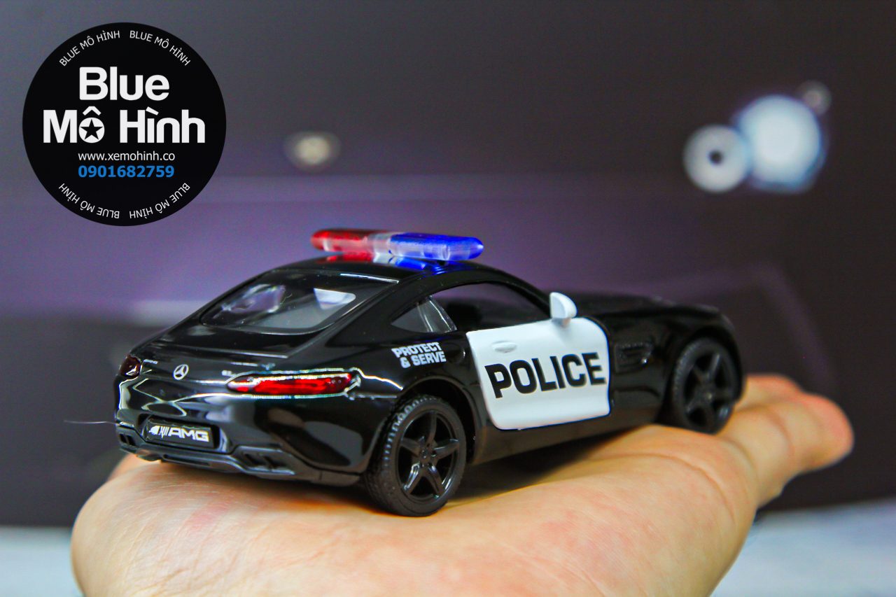 Mô hình xe Mercedes GTS Police 1:36 Cảnh sát - Blue Mô Hình