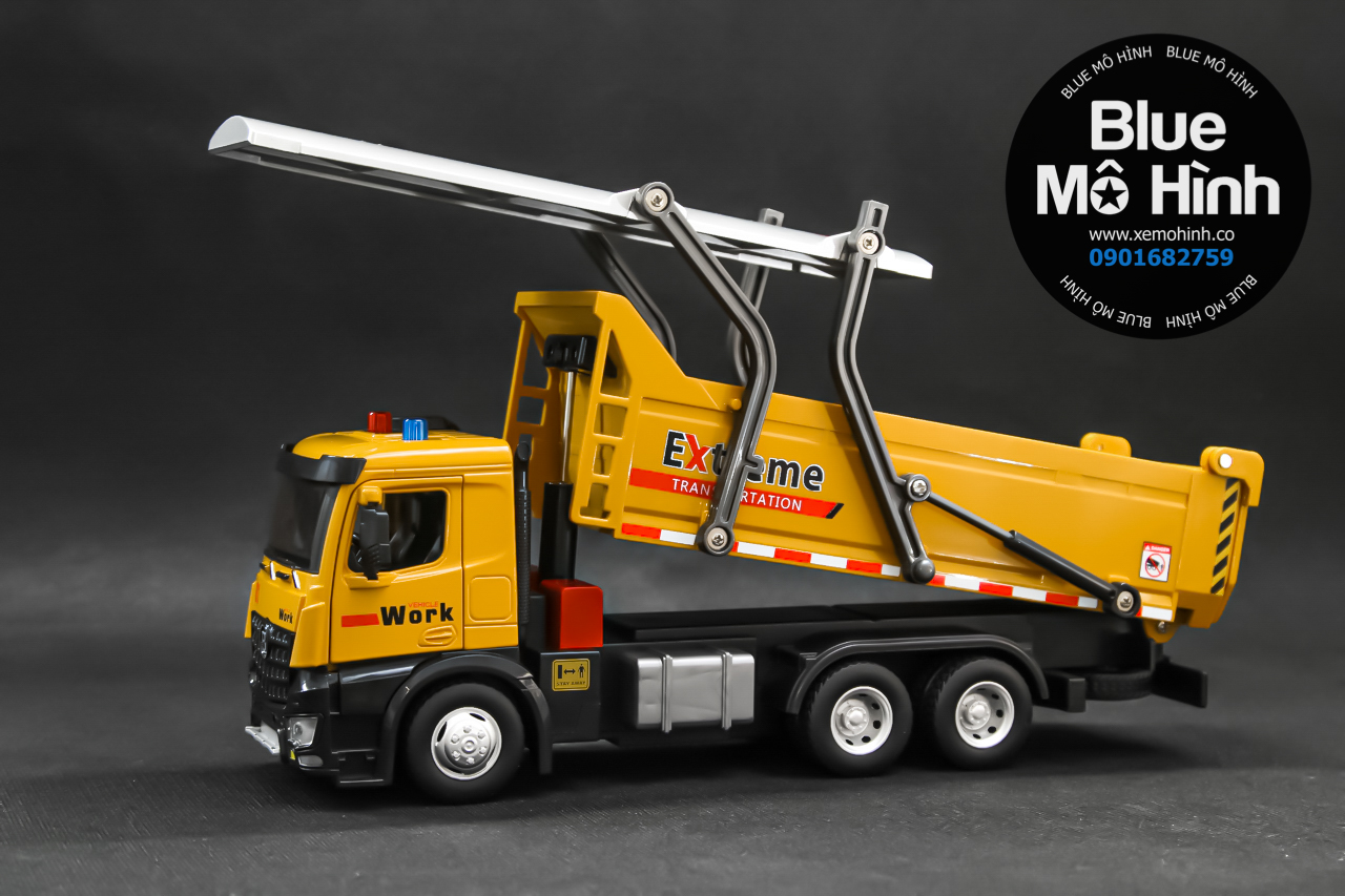 Xe mô hình xe ben công trình 1:32 bằng kim loại - Blue Mô Hình